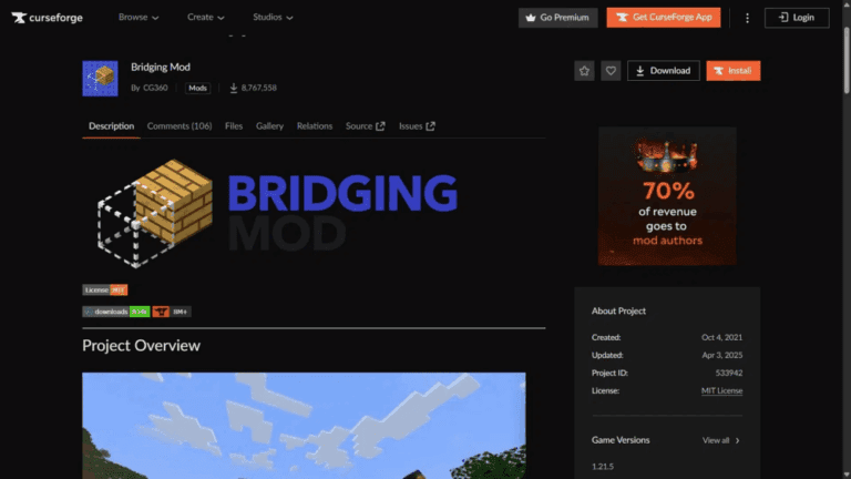Мод Bridging для Minecraft: Упрощение строительства мостов в Java ...